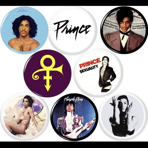 Accessories | Prince Buttons Badge Pins Set Of 8 | Poshmark